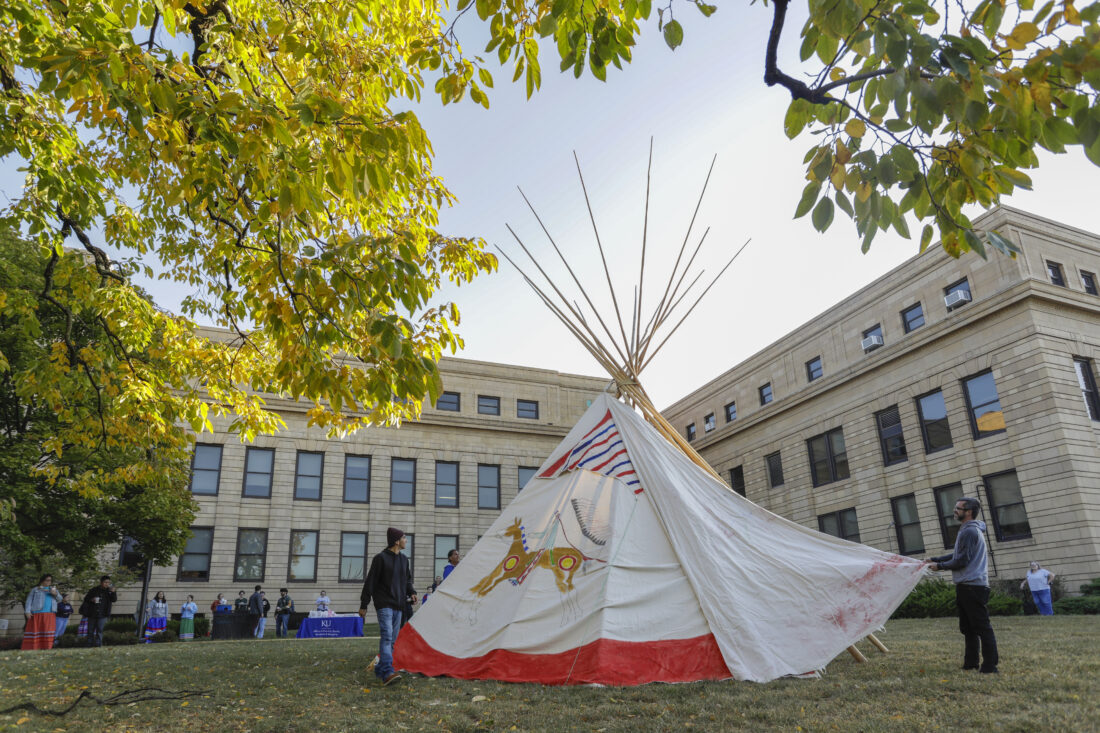 First Nations Student Association at KU raises tipi on campus to honor ...